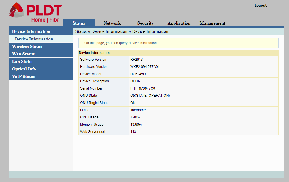 Enable all ports on a PLDT Router